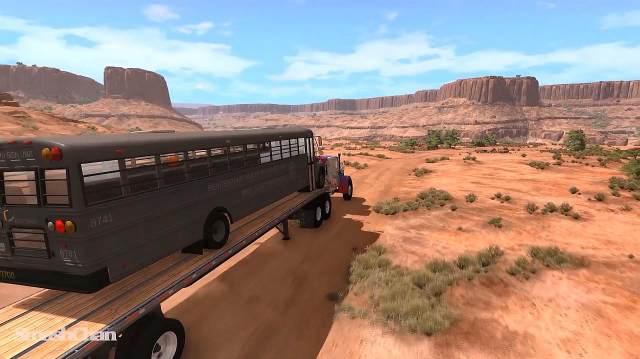 汽车事故模拟,大卡车走山路翻车了!