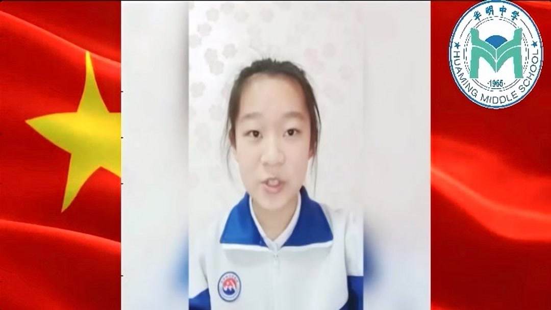 华明中学升旗仪式——学生国旗下演讲