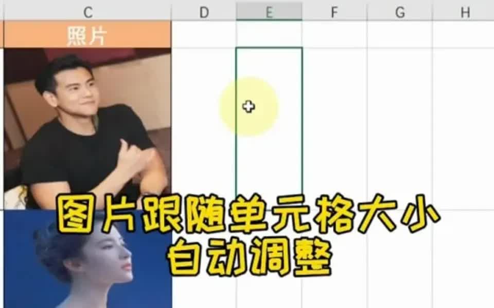 Excel里面图片随着表格大小自动调整