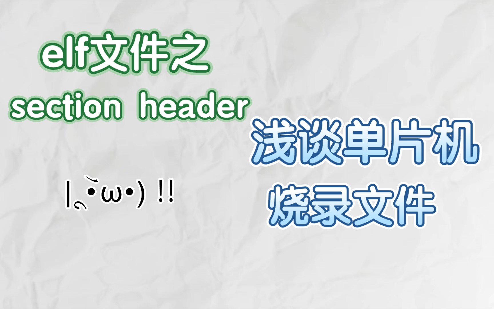 〖单片机开发〗单片机烧录文件elf之section header