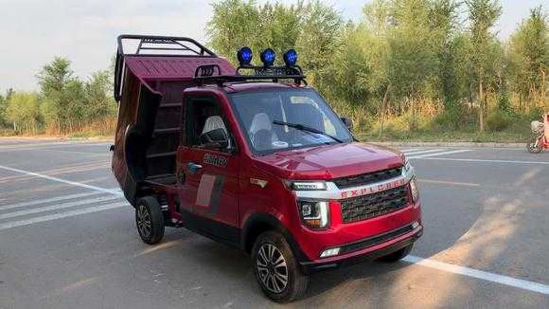电动客货两用皮卡车!不充电跑长途!百公里一块钱