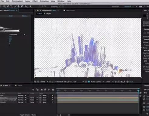 C4D钻石群制作渲染合成教程 The Crystal City 5