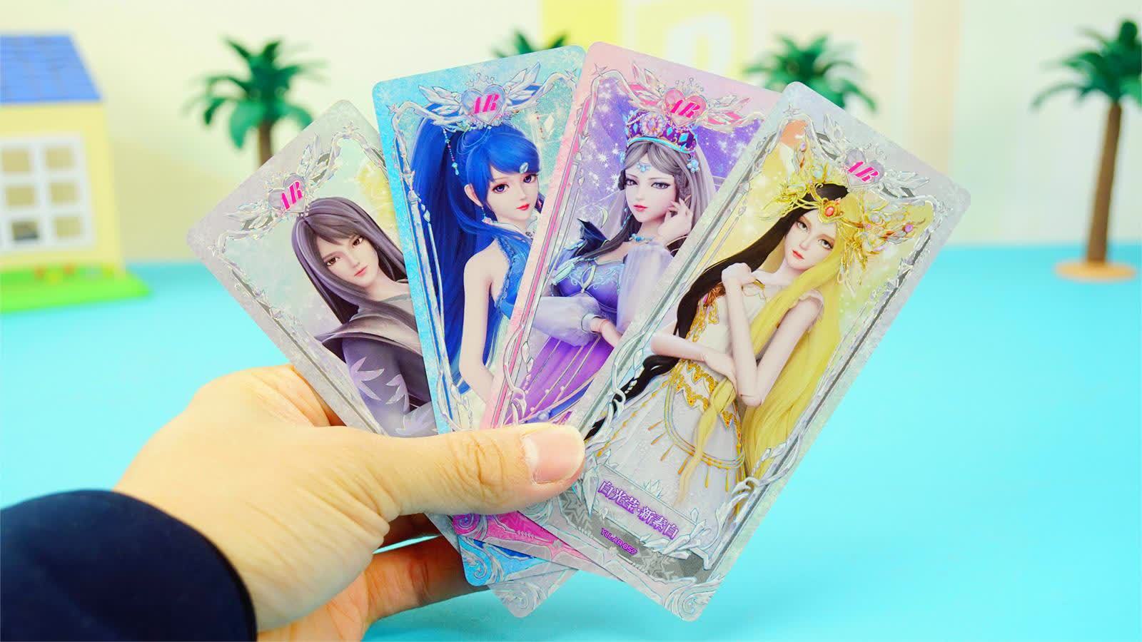 叶罗丽拆卡:开心!一次集齐晶钻10的4张AR卡!