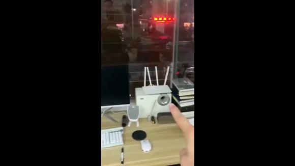 伸缩折叠充电风扇带小夜灯,可USB手机充电