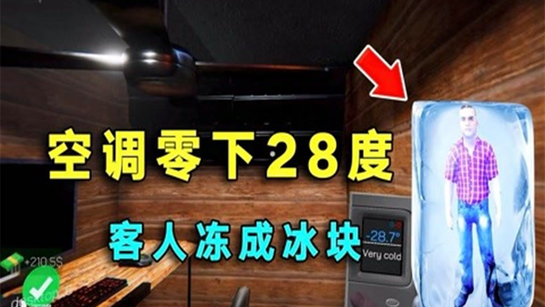 辉哥网吧模拟器:客人嫌热,我装上台空调,温度变成零下度