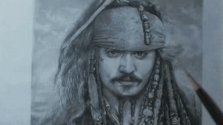 素描教程:加勒比海盗素描画效果,这样才叫真的素描达人