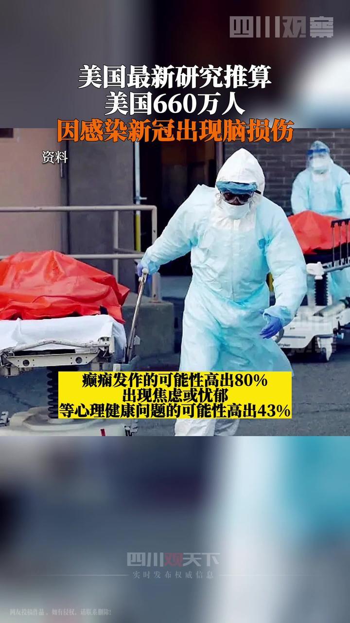 ...#研究推测美国600万人因新冠出现脑损伤 ,感染过病毒的人在一年后...