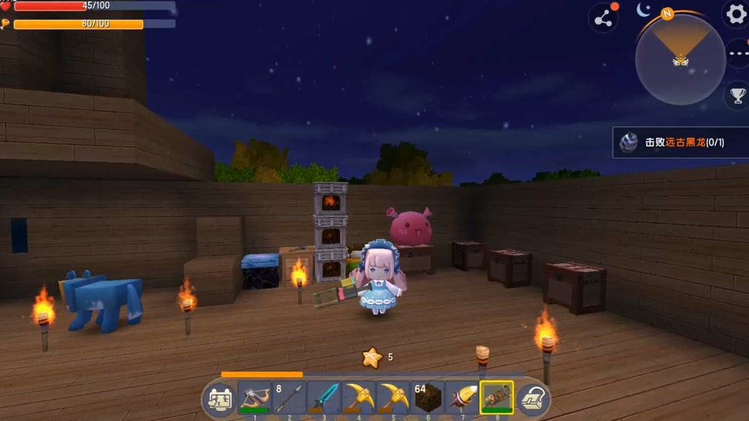 迷你世界:撸树造围栏!