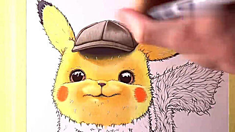 还以为随便画画, 几秒后直接把我看愣了, 好萌的皮卡丘!