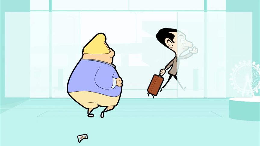 憨豆先生动画版:还好跑得快!差点被挨揍!