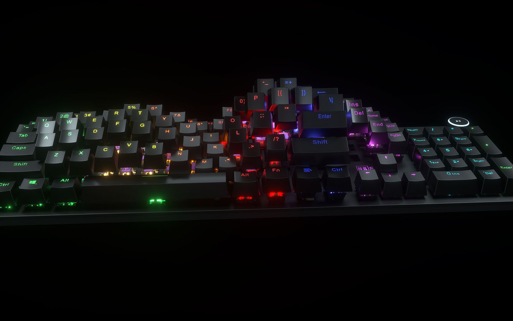 c4d键盘动画 OC渲染动画