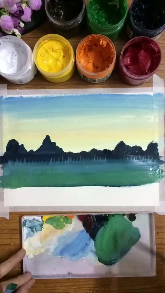 简单小画,只要动手,学不会算我输!水粉画