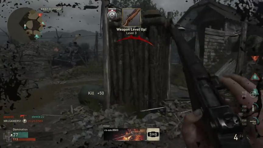 【使命召唤14二战】多人联机中,枪支介绍