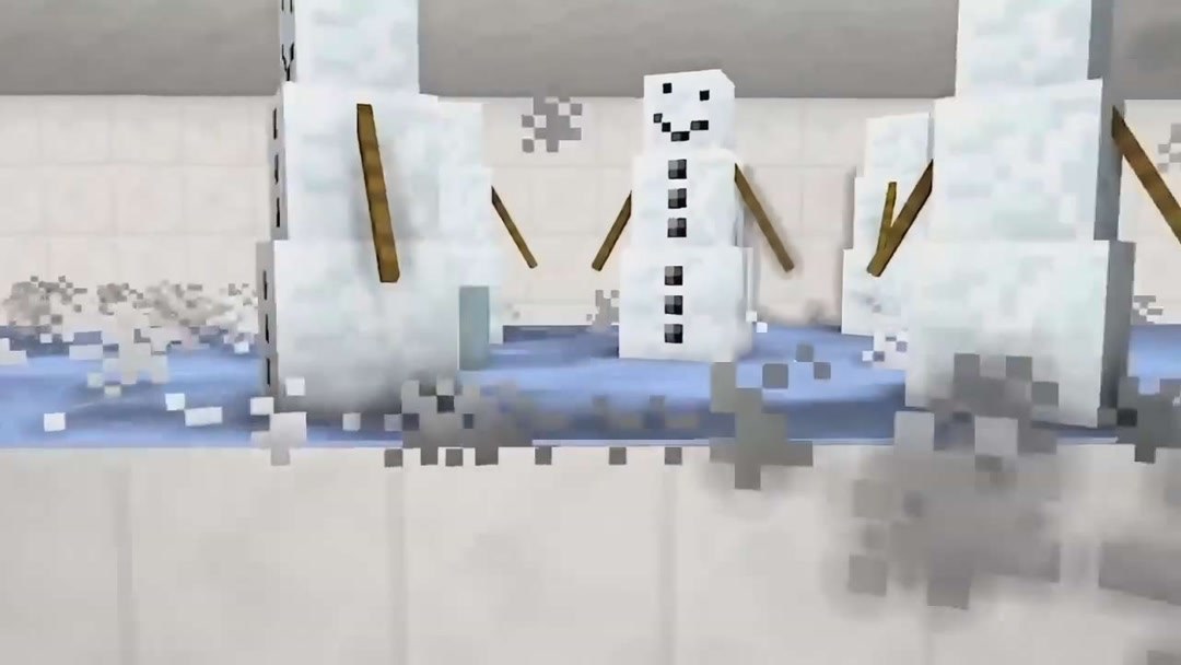 我的世界:这个是雪人大作战吗,好热闹!