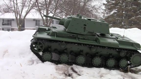仿真坦克模型,这不是经典的KV-1吗!