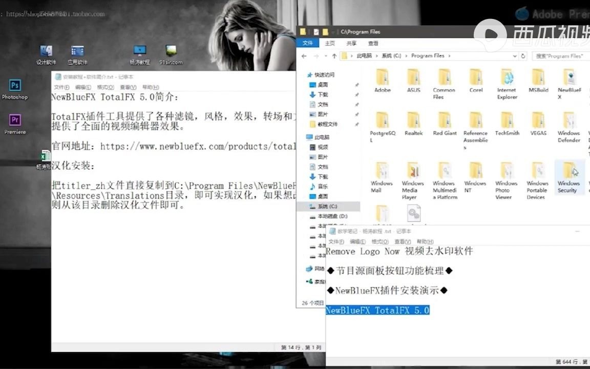 PR剪辑入门之基础:NewBlueFX插件安装演示,你学会了吗?