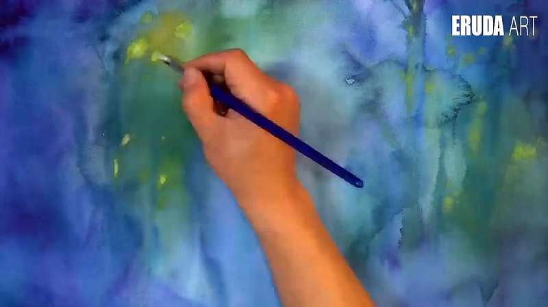 大神手绘梦幻卡通水彩插画 整个画面一气呵成