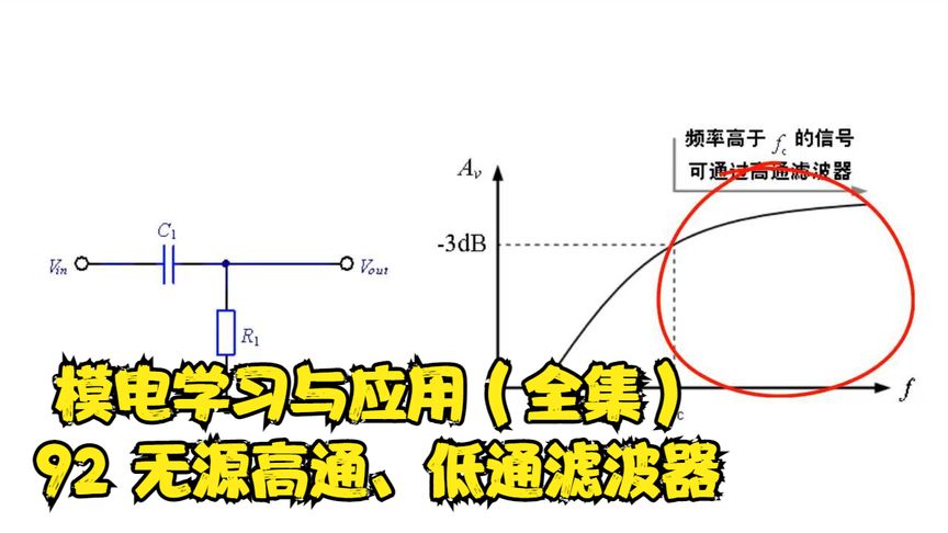 模电学习与应用(全集) 92 无源高通、低通滤波器