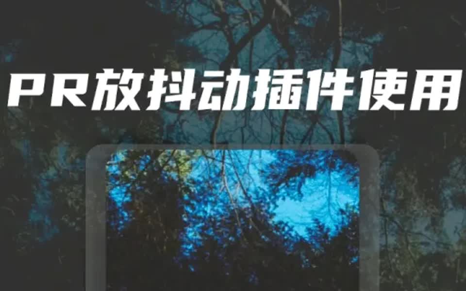 PR小课堂:如何使用pr给你制作镜头稳定效果