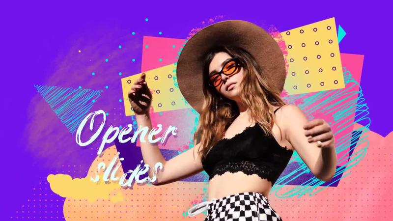 AE模板 | 色彩缤纷时尚设计彩绘幻灯片宣传片