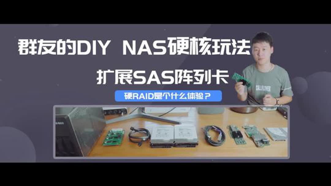 群友的DIY NAS硬核玩法扩展SAS阵列卡,组硬阵列是个什么体验?