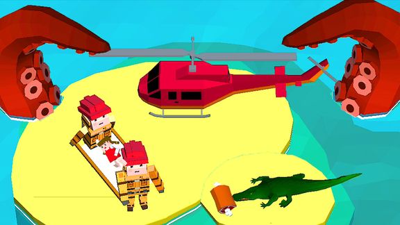 救援模拟器:我在荒岛上救援,没想到会出现很多的海怪!