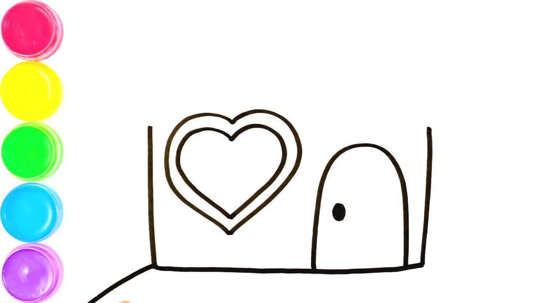 简笔画画房子,涂上颜色非常漂亮,小朋友也能学会,绘画教程