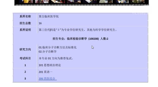 育明:北京大学第五临床医学院临床检验诊断学考研解析