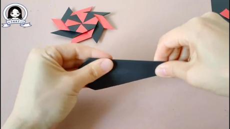 可以变形的飞镖,简单折纸飞镖飞刀套组,一次学会两种好玩的玩具