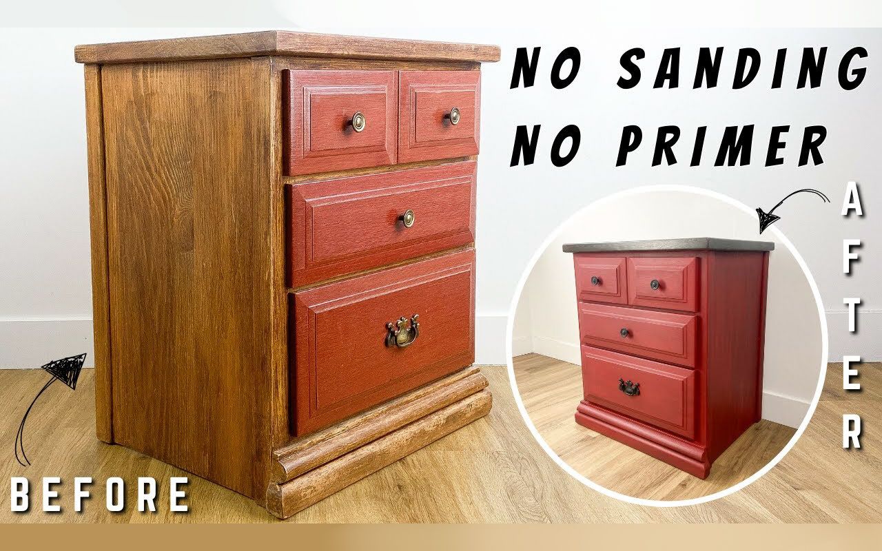 【家具改造】为旧家具重新刷漆改色·无打磨无底漆【Furniture Flippa】