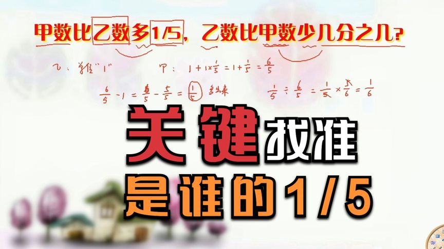 甲数比乙数多1/5,乙数比甲数少几分之几?