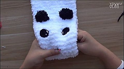 第91集新手妈咪编织--珊瑚绒熊猫围巾_标清
