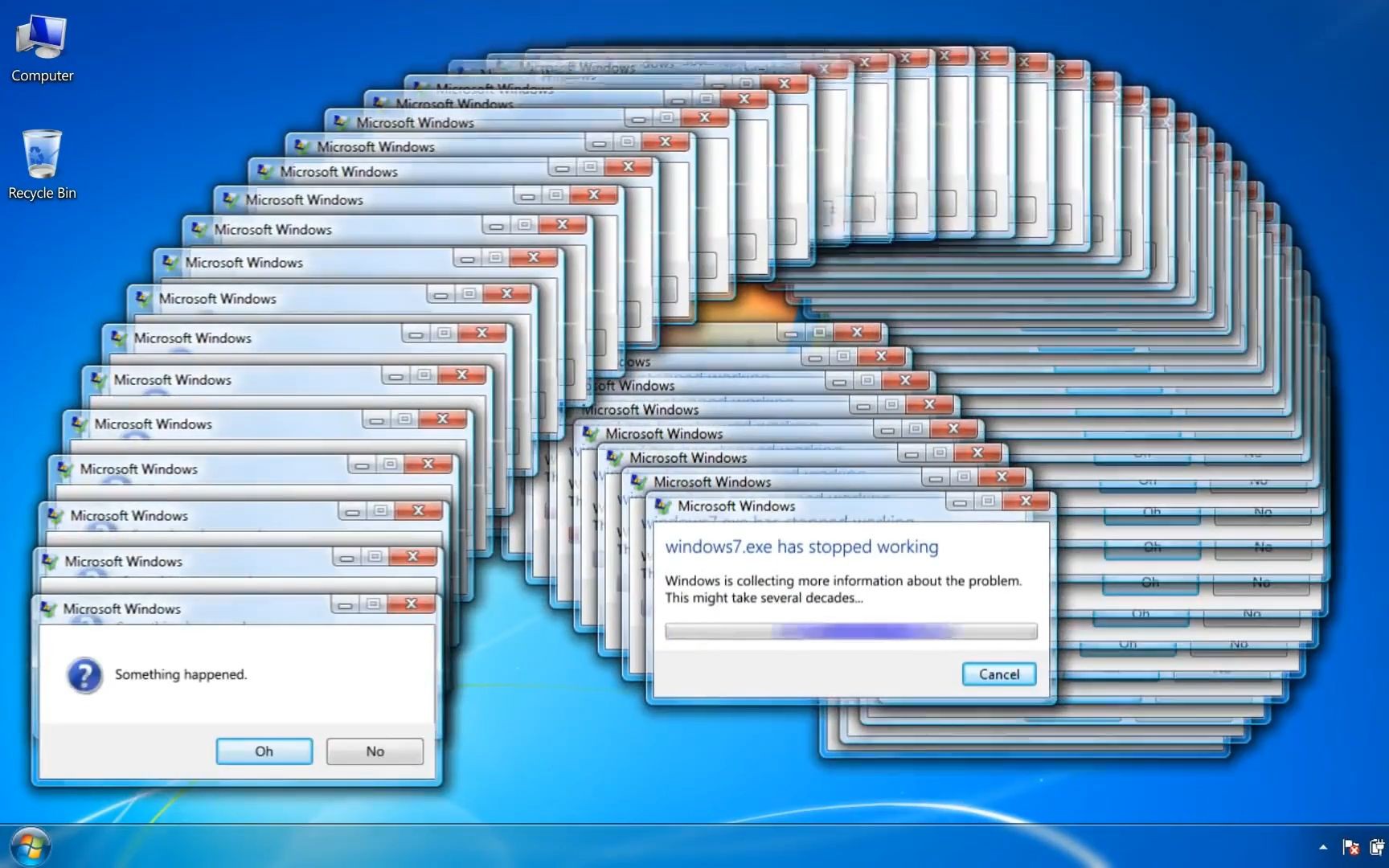 【病毒测试】当你运行一个超级牛逼的电脑病毒之后会发生什么?