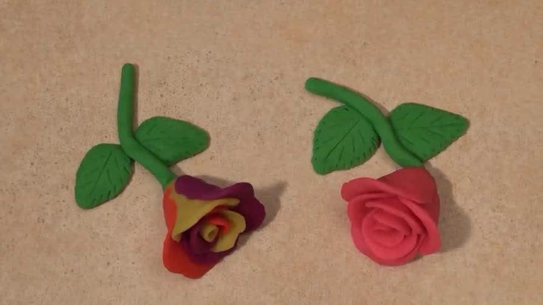 一束永生黏土花的制作教程