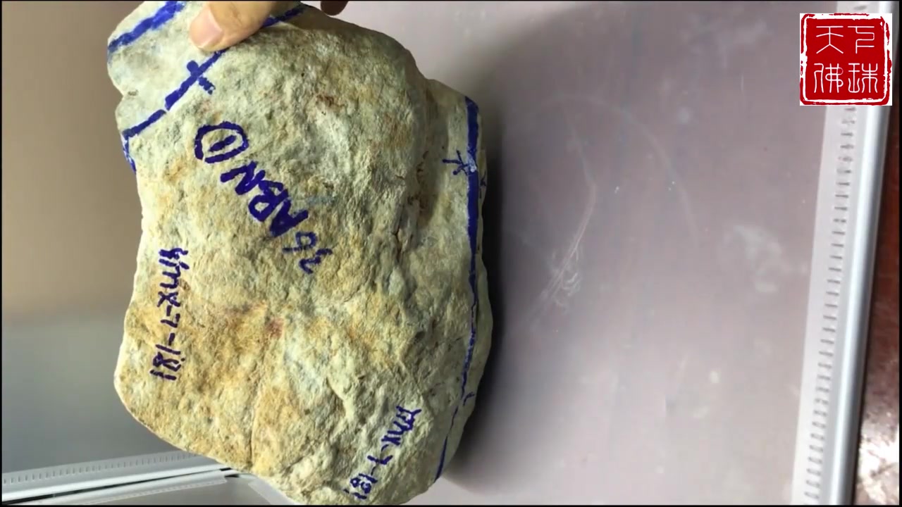 赌石新技能;12公斤的翡翠原石,能否切出预期的判断?