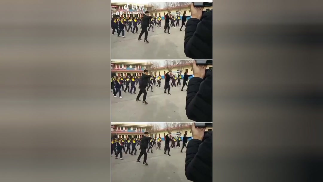 山西临猗西关小学曳步舞,校长带学生领舞!电视台采访了。