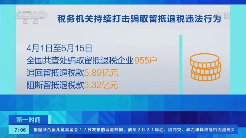 [第一时间]国家税务总局:16786亿元留抵退税款已退还到位