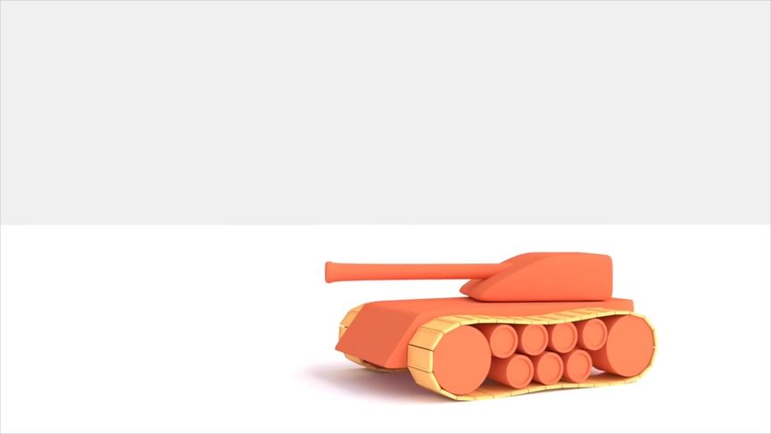 blender-动画预览-卡通坦克动画教程预览