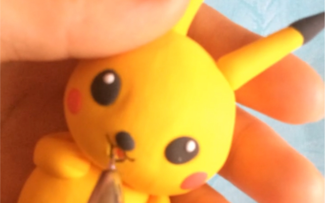 最简单的皮卡丘捏起来!超轻粘土,面人皮卡丘造型