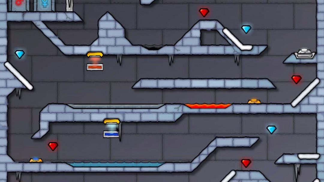 森林冰火人3冰娃火娃齐心协力闯关游戏