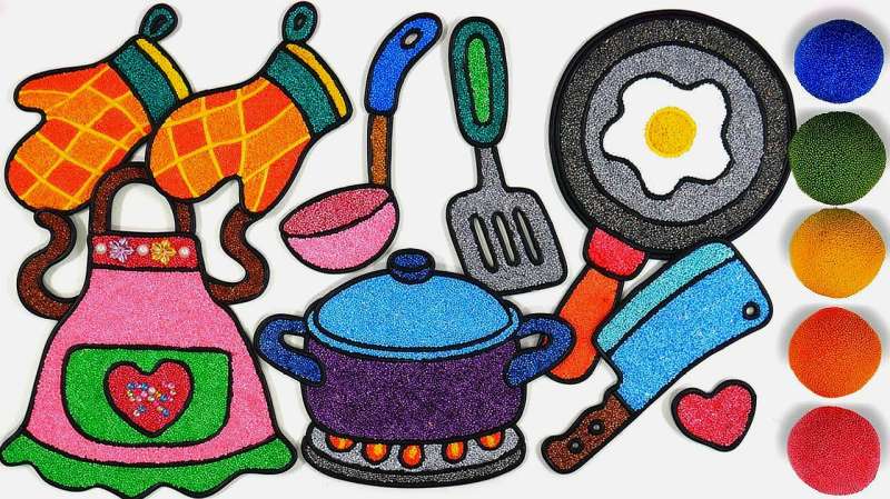 手工DIY制作厨房用具玩具图像