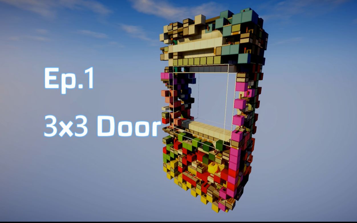 Minecraft 大型活塞门压缩教程 3x3活塞门(初级)