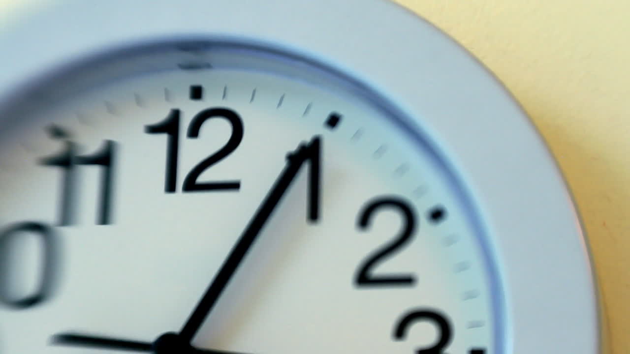 时钟快速走动视频素材