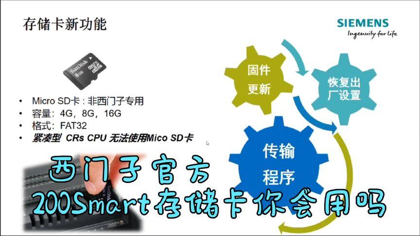 西门子S7-200Smart存储卡新功能你会用吗?