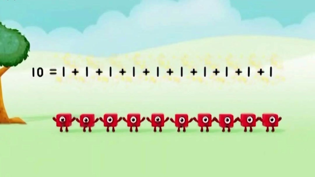 数字积木 搞笑动画:好多小1都来帮助你计算啦!趣味教学