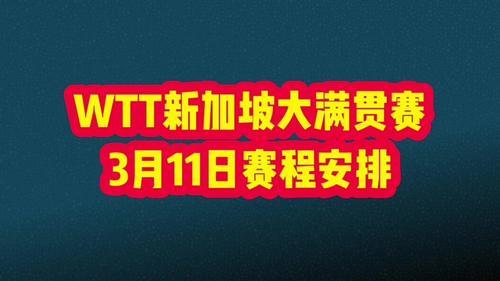 WTT大满贯赛新加坡站今日赛程安排,孙颖莎打头阵,马龙压轴