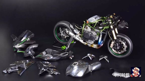 PLASMO模型教室田宫1比12川崎忍者H2R 碳纤维版制作教程