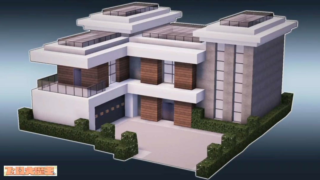 【飞儿】我的世界建筑教学67:如何建造一个豪华现代城堡