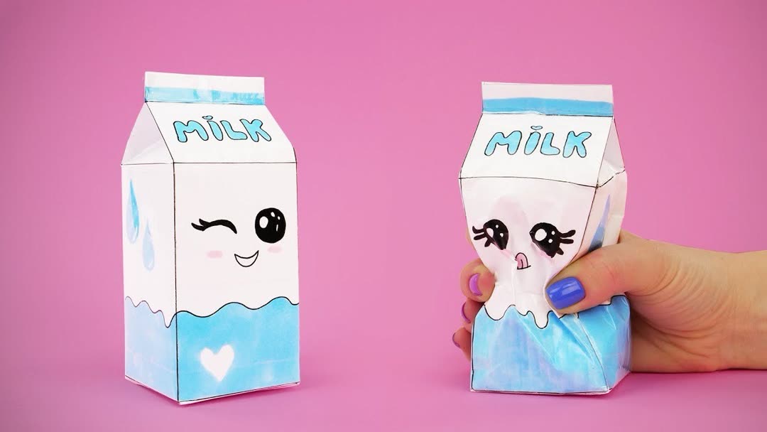 教你做个牛奶盒捏捏盒,还可以当盲盒做法简单,手工diy