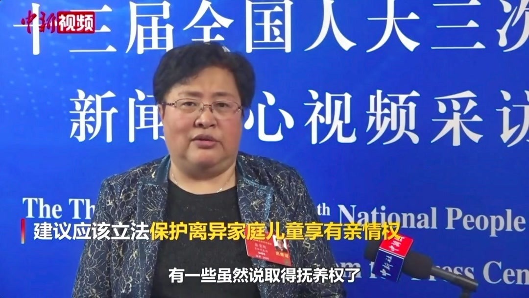 两会30秒张宝艳代表:保护离异家庭儿童亲情权